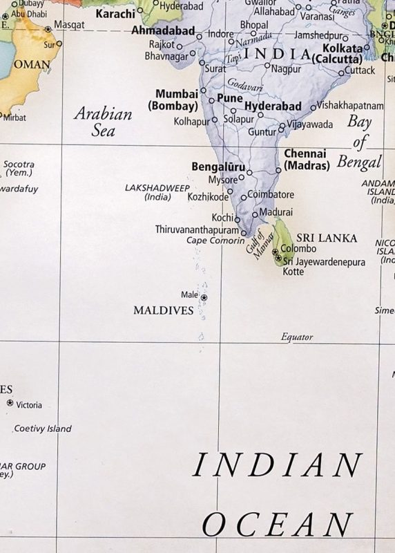 Map of Maldives Islands and Geographic Location
